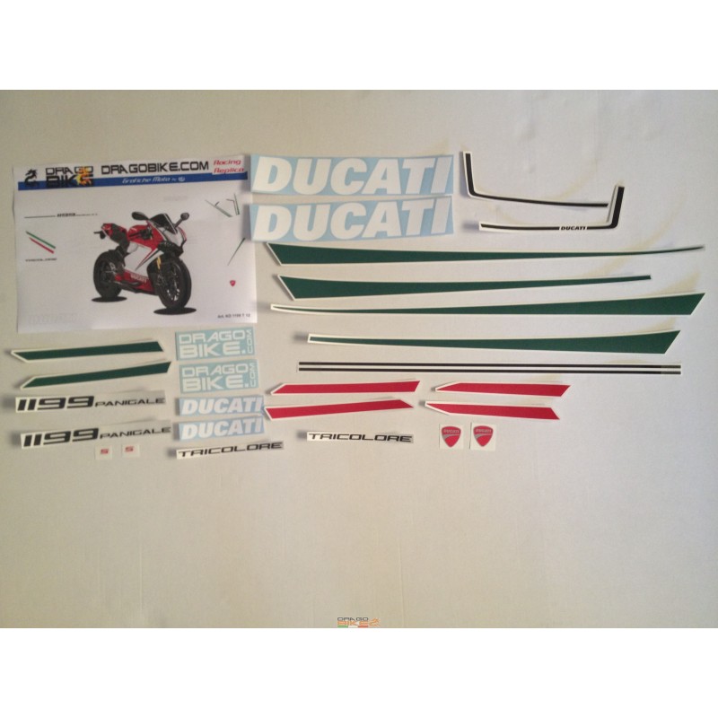 Motorbike Stickers Kit Ducati 1199 Panigale Tricolore 2012