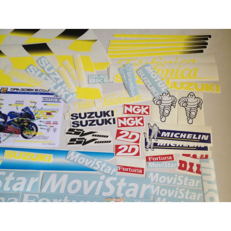 Stickers Kit Suzuki Telefonica Movistare MotoGP 2001