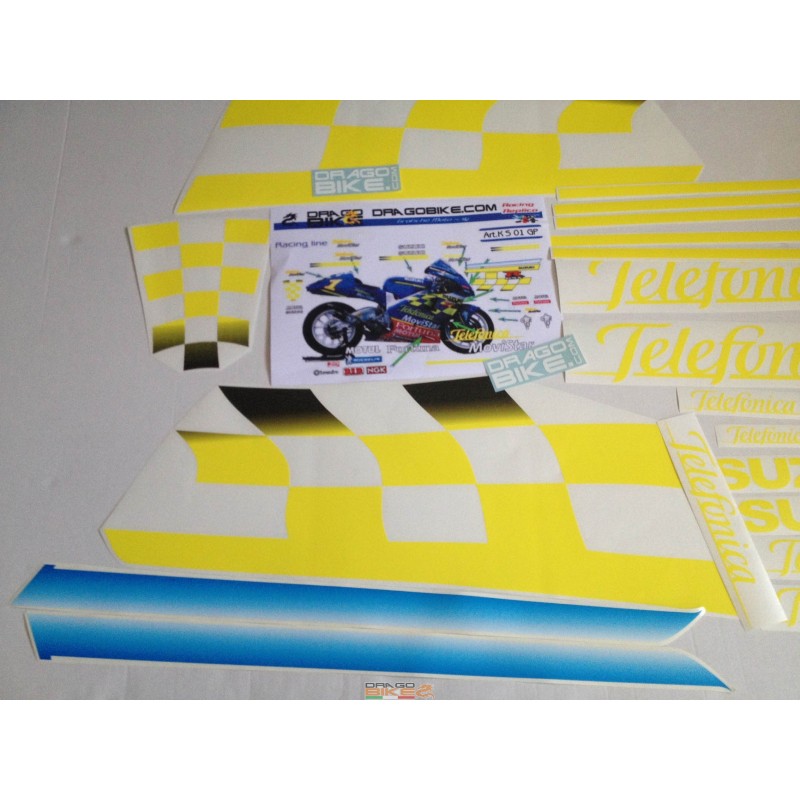 Stickers Kit Suzuki Telefonica Movistare MotoGP 2001