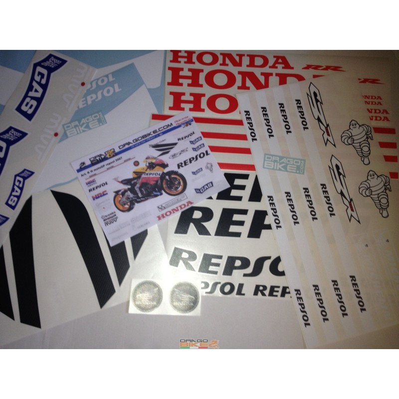 Stickers Kit Race Replica Honda MotoGp Team Repsol 2007