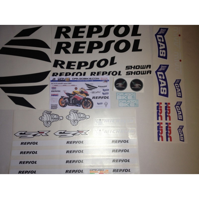Stickers Kit Race Replica Honda MotoGp Team Repsol 2007