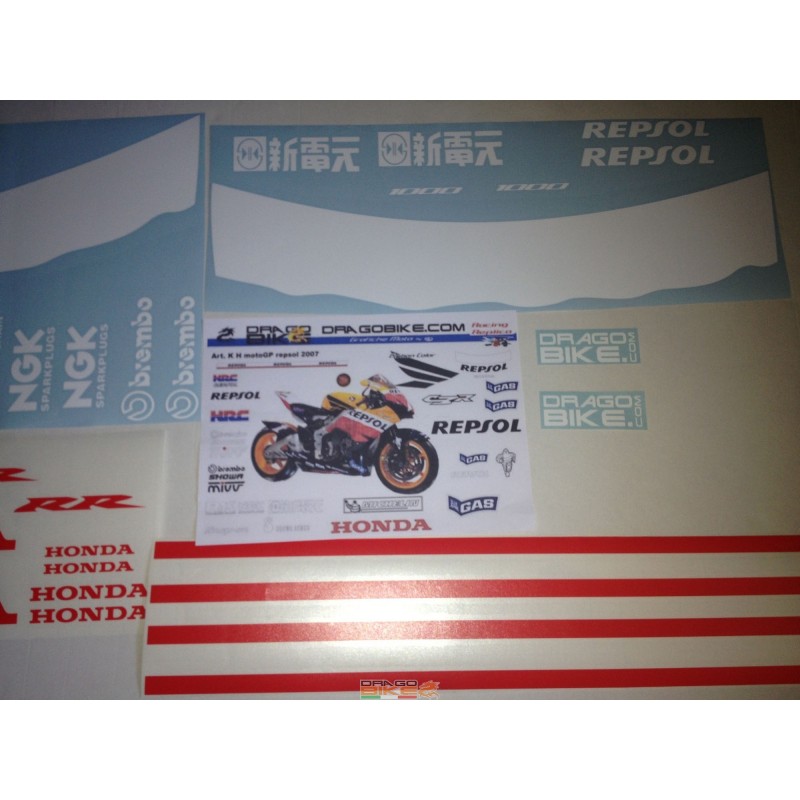 Stickers Kit Race Replica Honda MotoGp Team Repsol 2007
